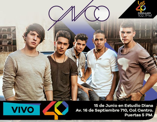 ¡Disfruta el VIVO 40 de CNCO en Guadalajara! | Actualidad | LOS40 México