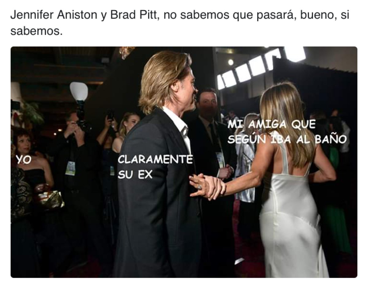 El reencuentro de Brad Pitt y Jennifer Aniston dejó los mejores memes ...
