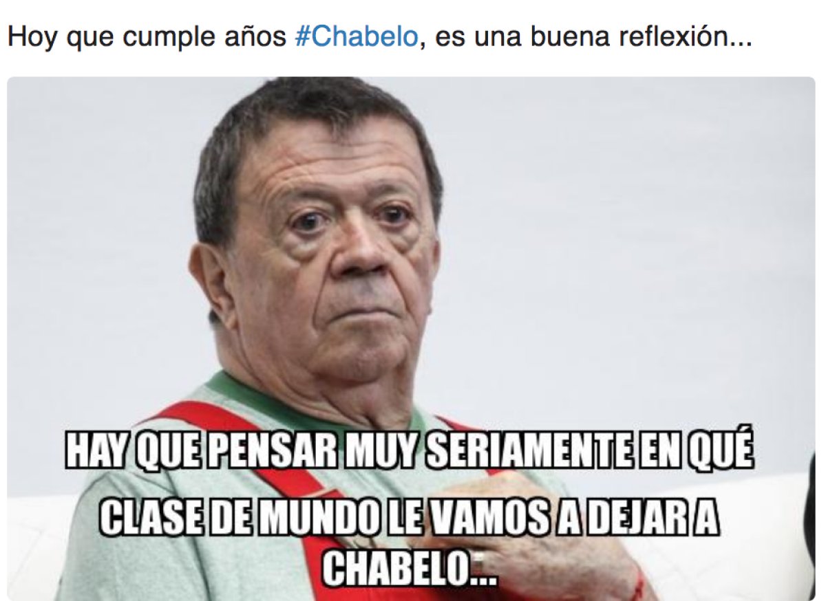 En redes sociales celebran con memes los 85 años de Chabelo ...